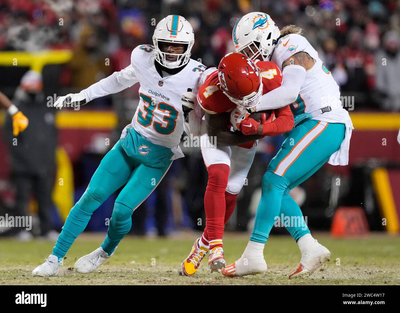 Kansas City, United States. 13th Jan, 2024. Miami Dolphins cornerback ...