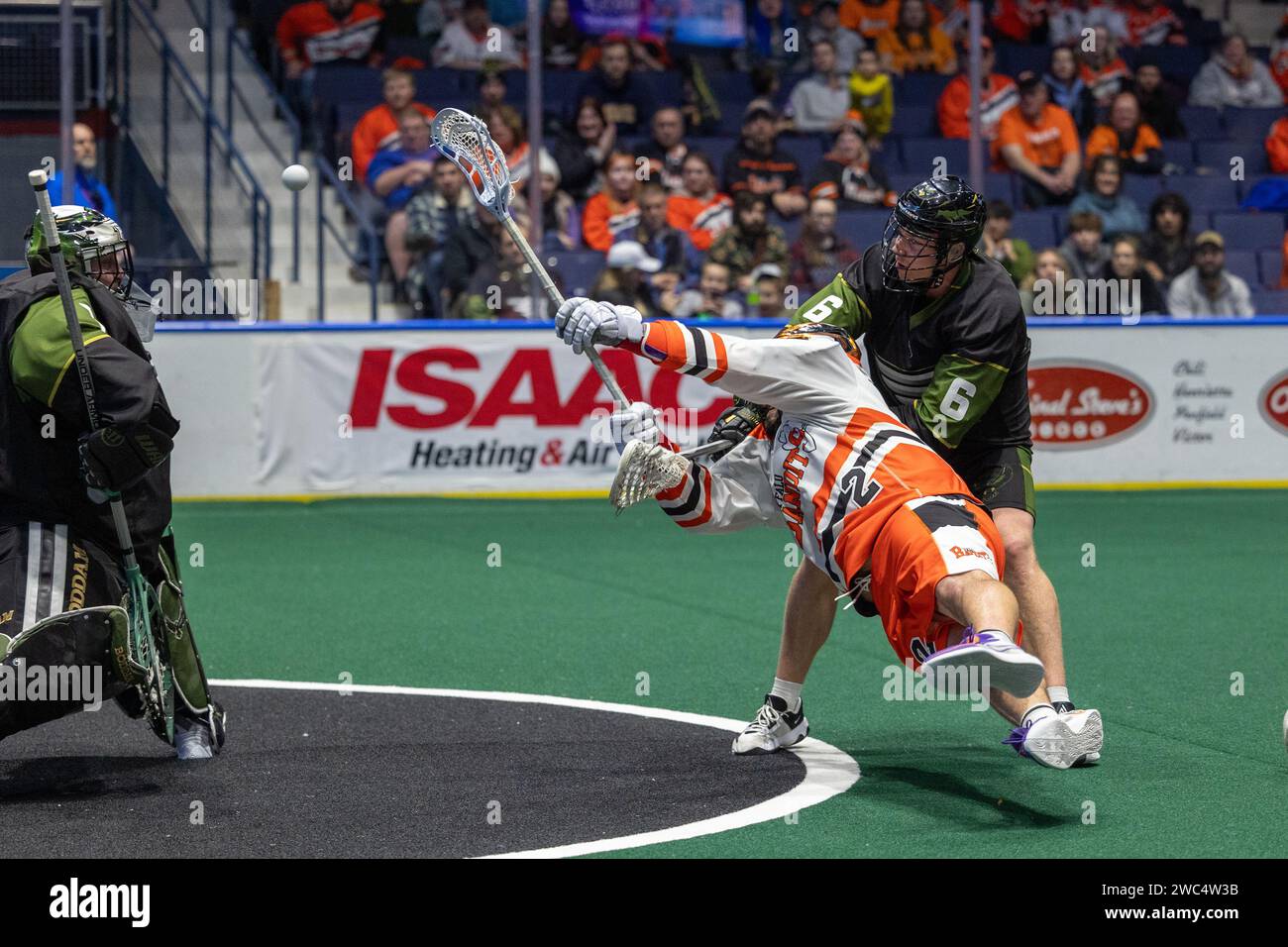 January 13th, 2024: Buffalo Bandits forward Chris Cloutier (2) shoots ...