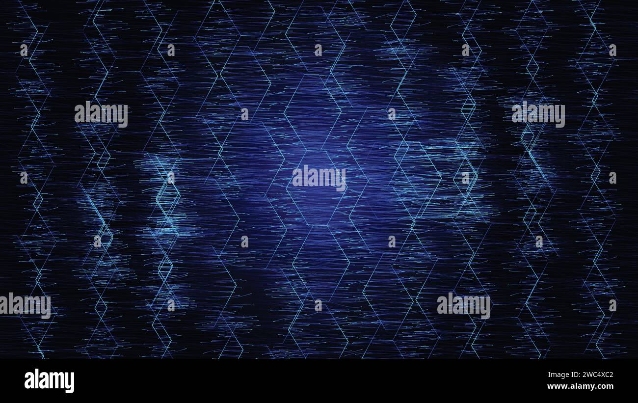 Abstract Futuristic Hexagons On A Dark Blue Background For Network Connection Computer And