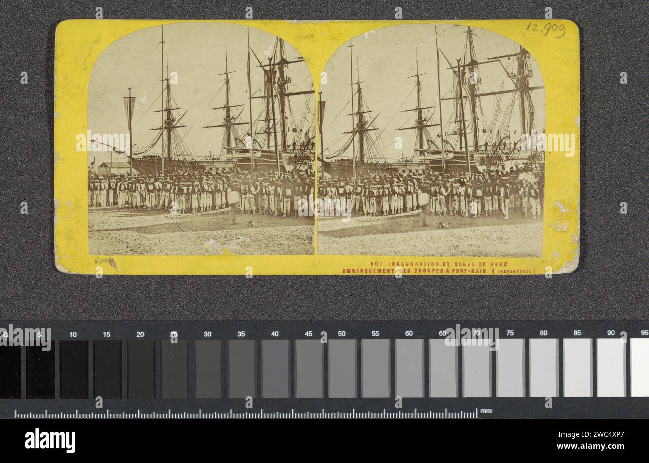 Opening of the Suez Canal, the embarkation of sailors in Port Said ...