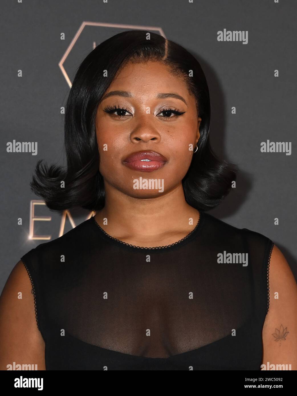 Los Angeles, USA. 13th Jan, 2024. Dominique Fishback arriving at the ...