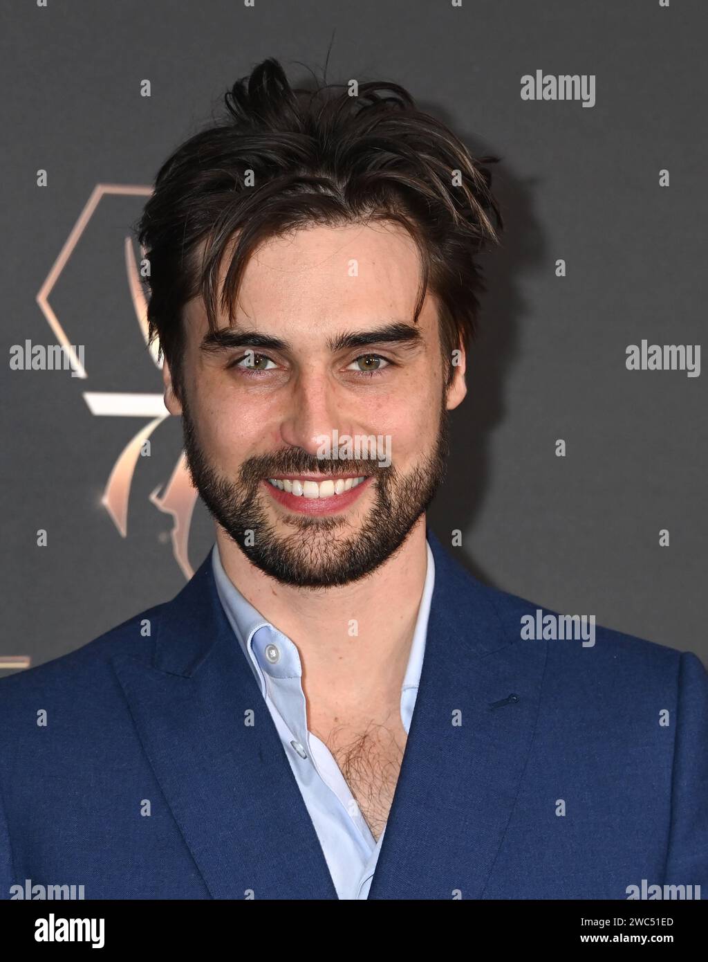 Los Angeles, USA. 13th Jan, 2024. Stephen Manas arriving at the 75th ...