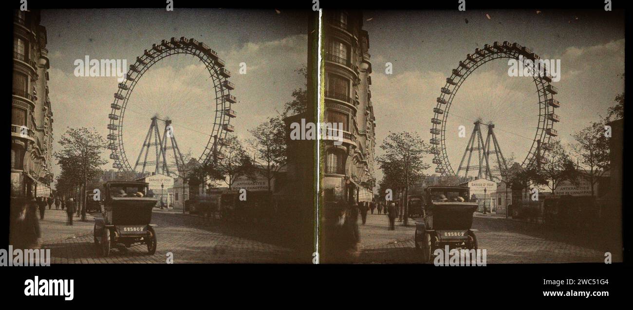 Fair with Ferris wheel, Anonymous, c. 1900 - c. 1940 stereograph Stock ...