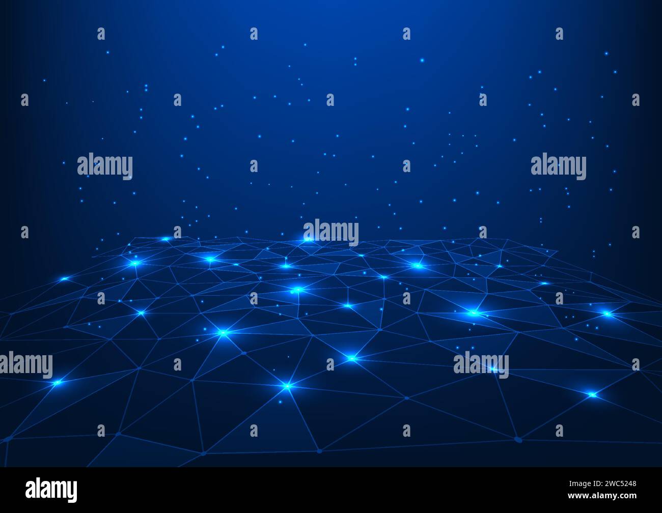 Abstract background technology, Interconnected triangle geometric line ...