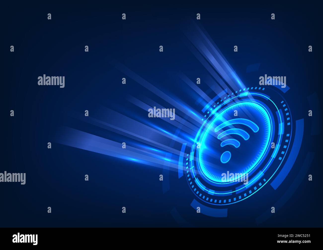 Wifi technology background inside high tech digital circle Wi-Fi ...