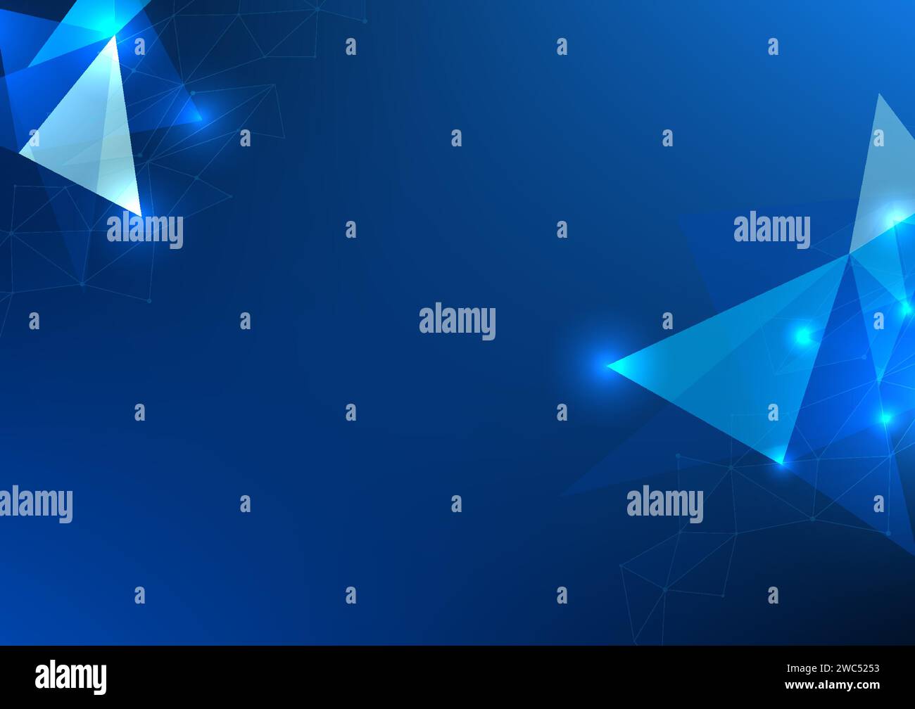 Abstract technology background, interconnected triangle geometric line ...