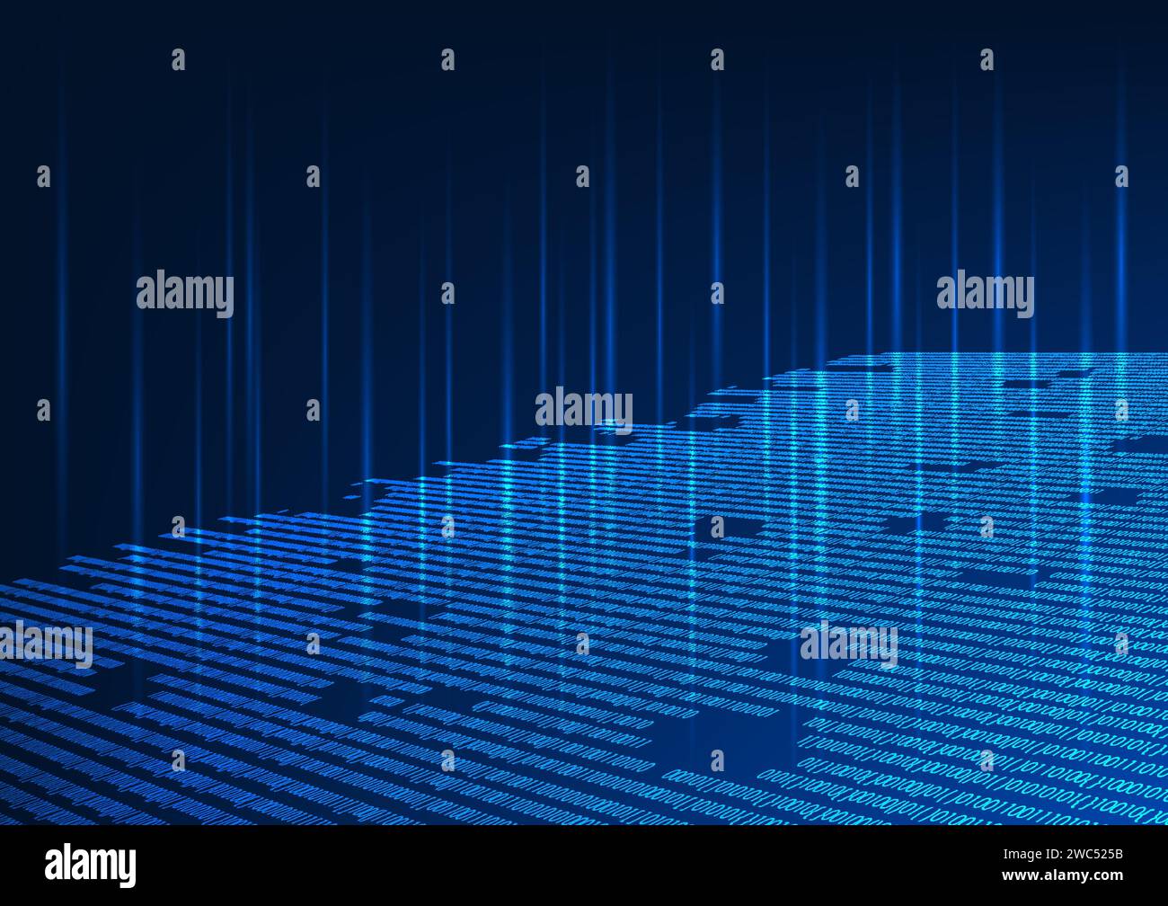 Abstract Background Technology Numeric Code For Writing Software With Beams Of Digital 1298