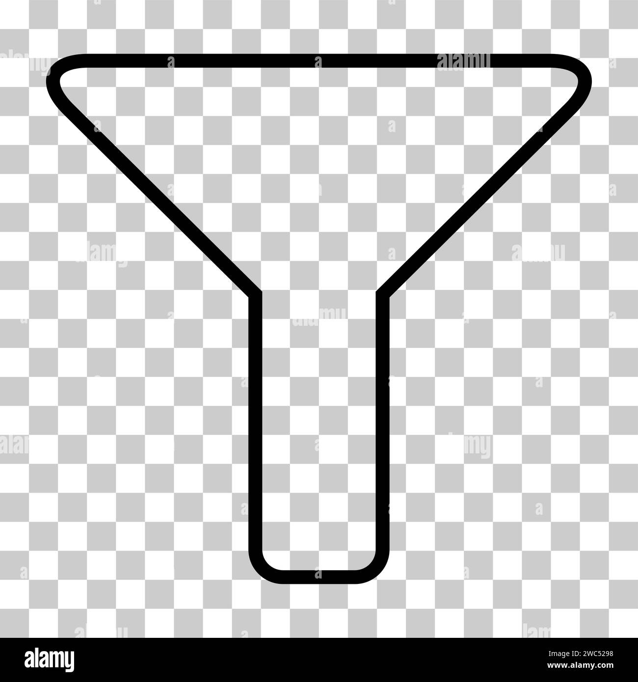 Filter button web shape icon, flat filtering symbol, funnel sign vector ...