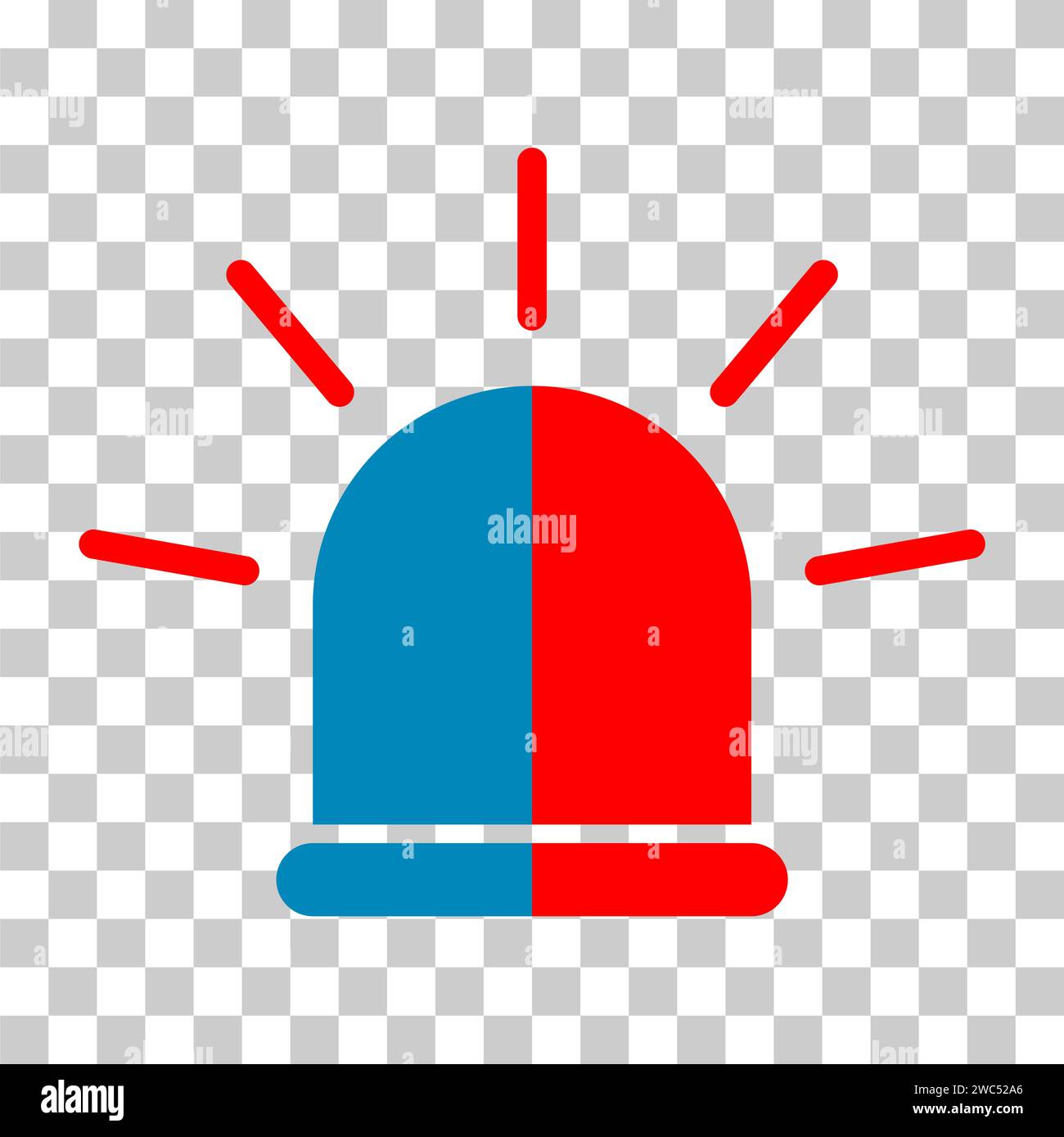 Siren fire alarm sign, signal danger light symbol, ambulance police ...