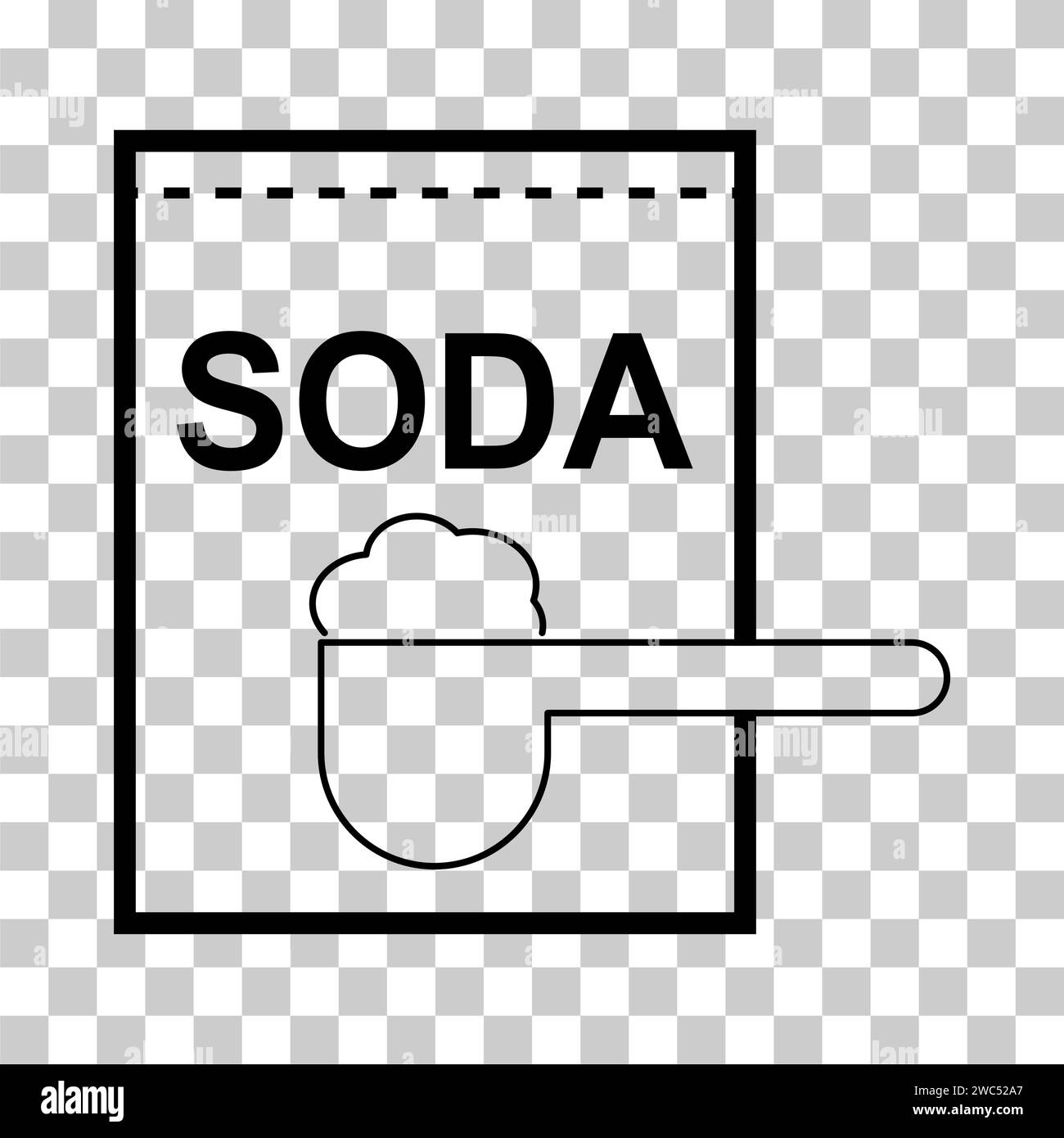 Baking soda ingredient icon, cook food design symbol, bakery product ...