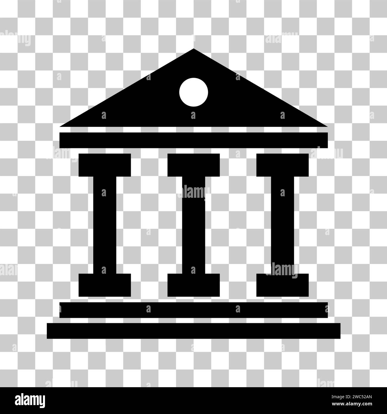 Building university architecture icon, museum roman symbol, flat design ...