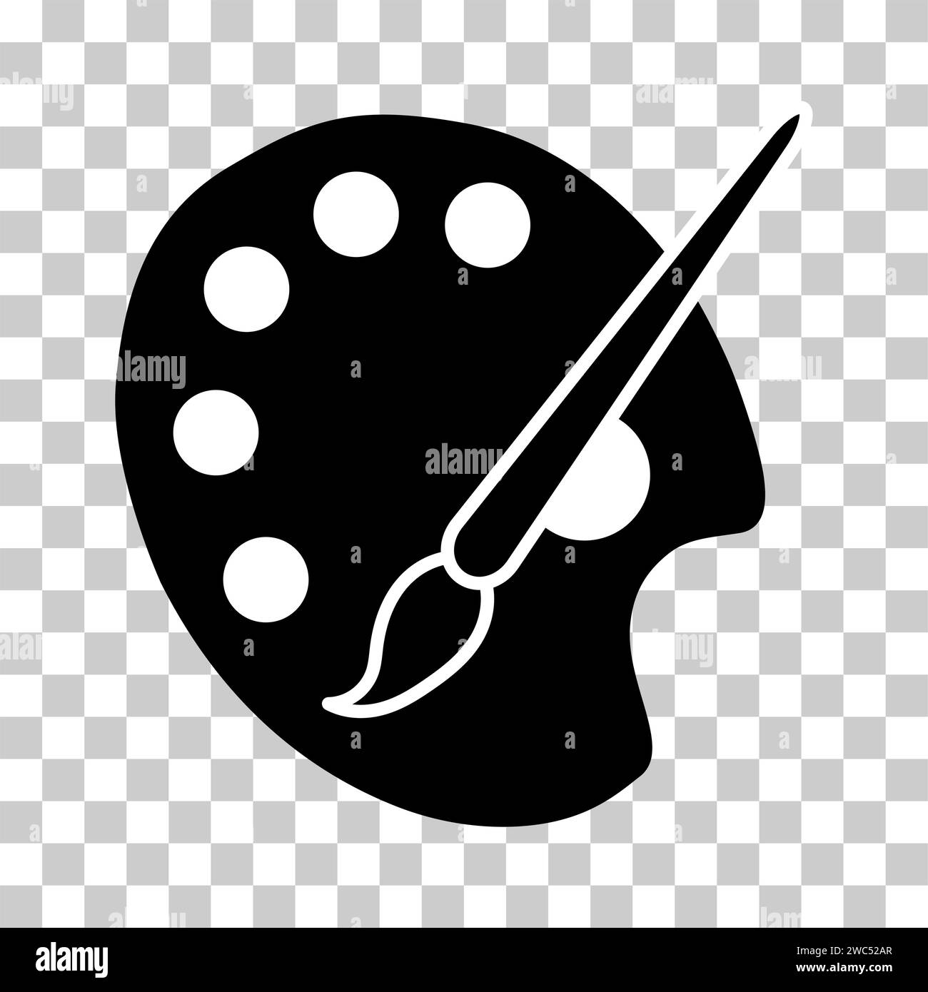 Flat art tool palette with paints color, artist web design graphic ...
