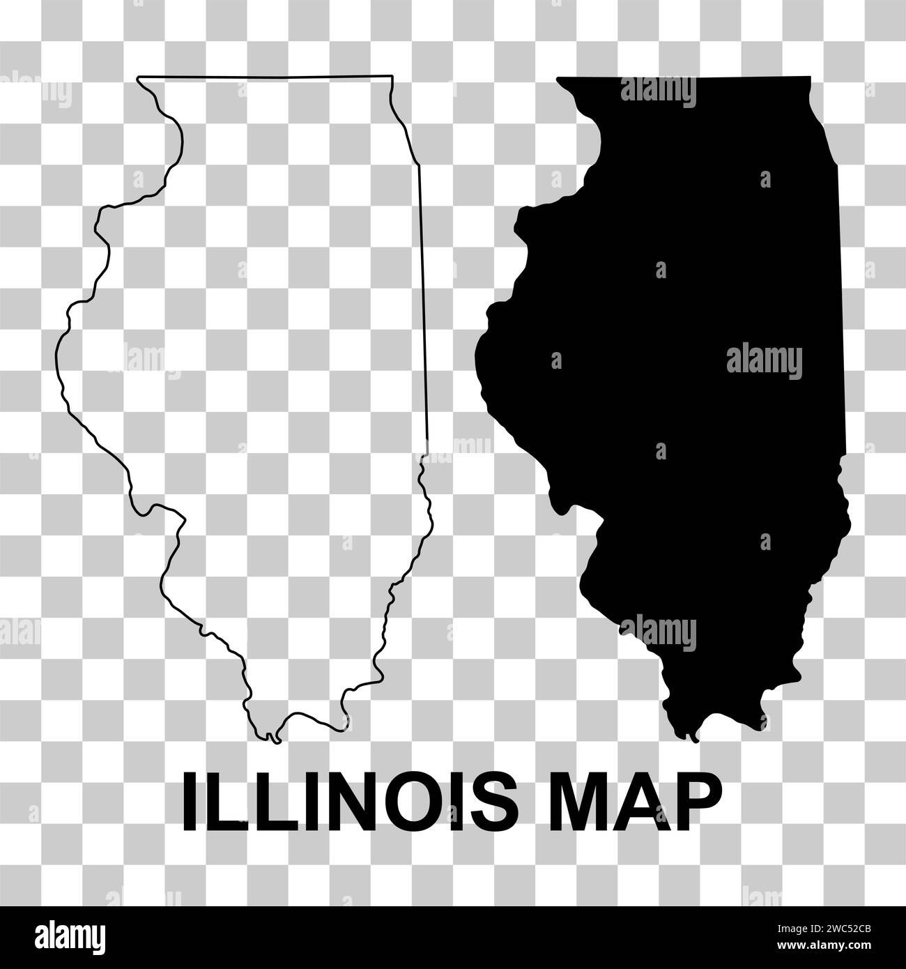Chicago vector map Black and White Stock Photos & Images - Alamy