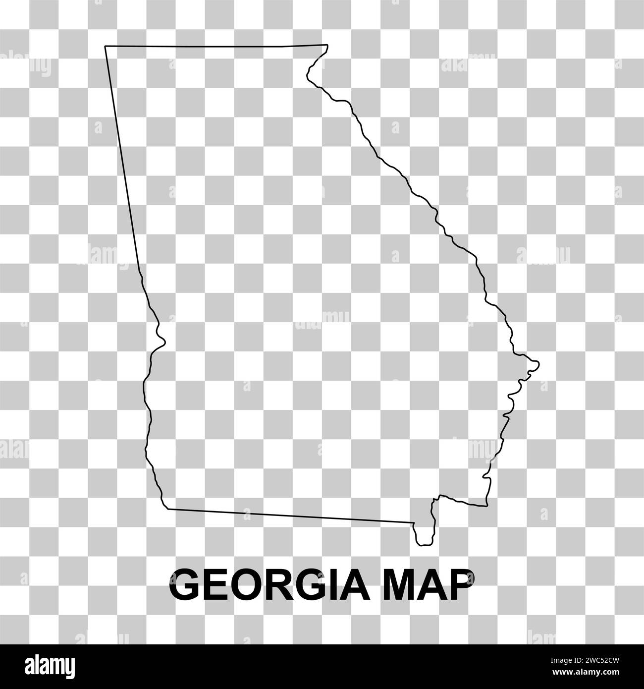 Georgia map shape, united states of america. Flat concept icon symbol ...