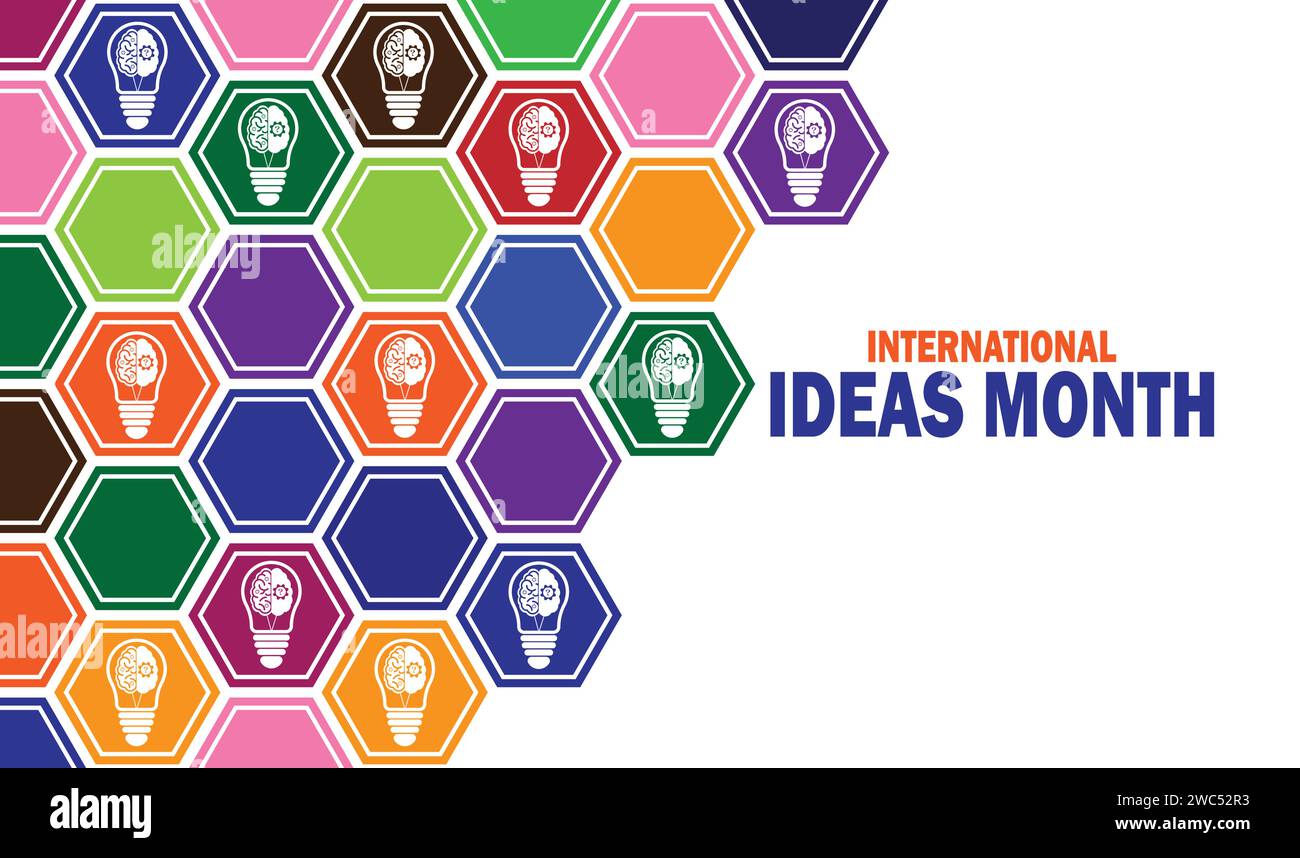 International Ideas Month. Vector illustration. Design element for ...