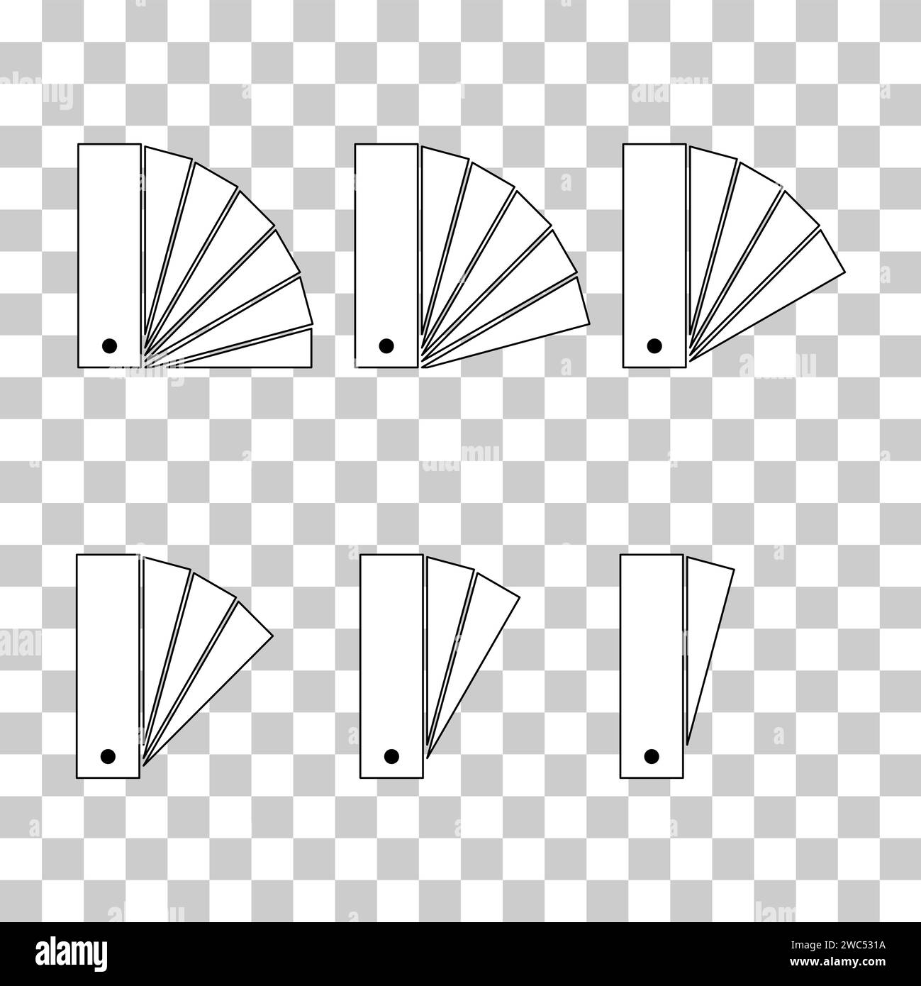 Set Of Pantone Color Icon Colorful Graphic Catalog Symbol Color Template Web Vector