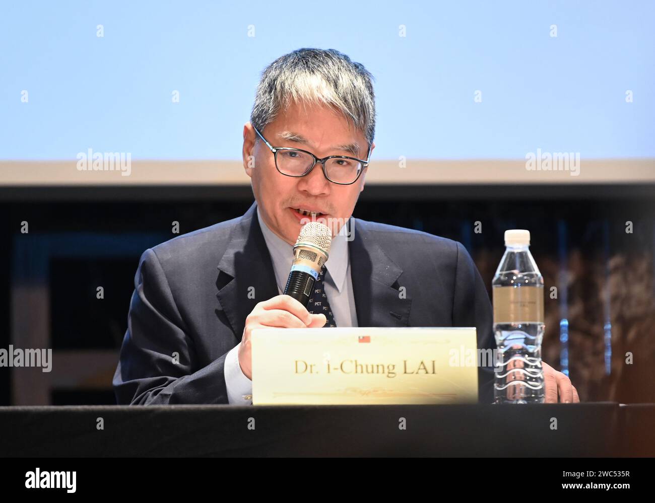 Taipeh, Taiwan. 14th Jan, 2024. Taiwanese political expert and ...