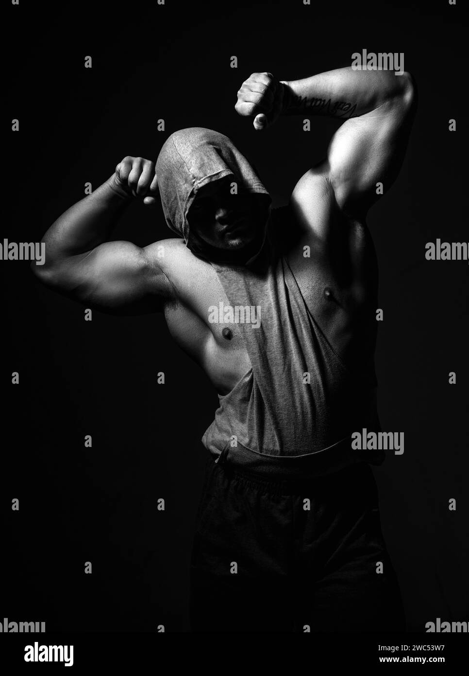 Brutal man, handsome male model, concept of men power and strong ...