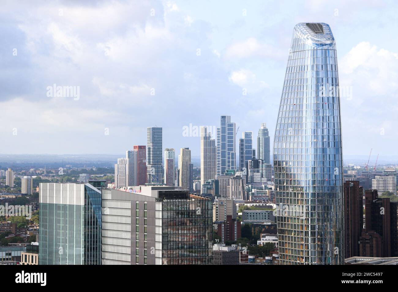Modern corporate buildings and skyscrapers making up a spectacular ...