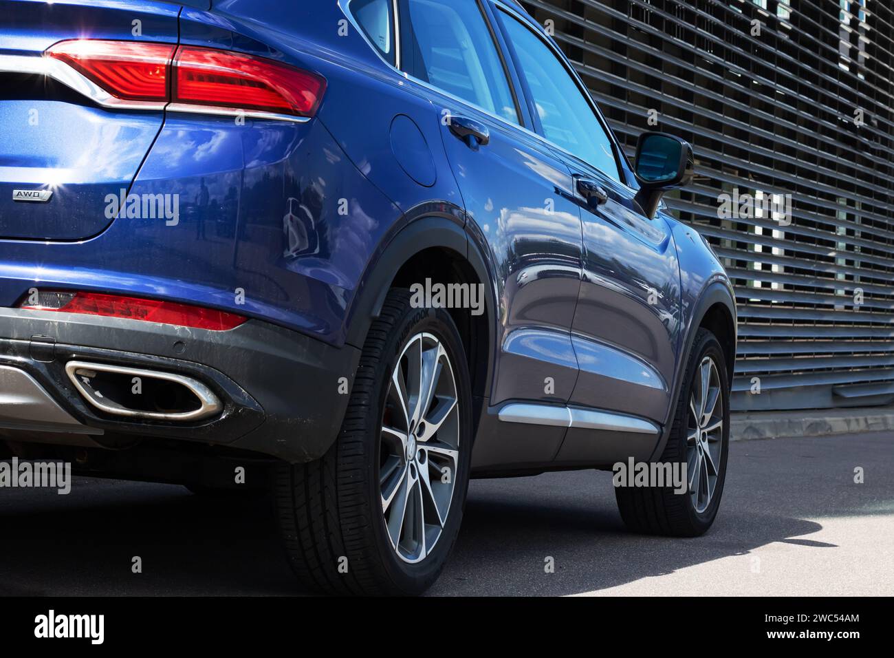 Belarus, Minsk - 9 august, 2023: Geely Blue Car close up Stock Photo ...