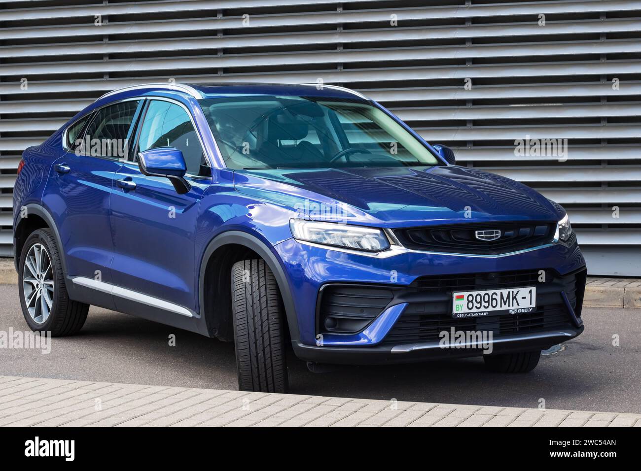 Belarus, Minsk - 9 august, 2023: Geely Blue Car close up Stock Photo ...
