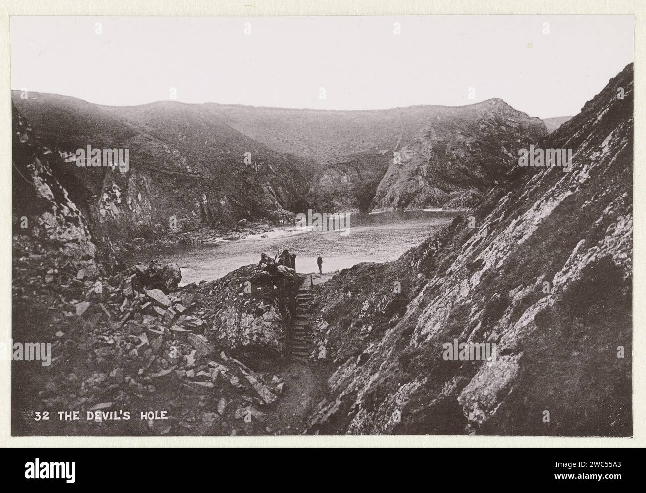 View of the Devil's Hole in Saint Mary, Jersey, Anonymous, 1870 - 1930 ...