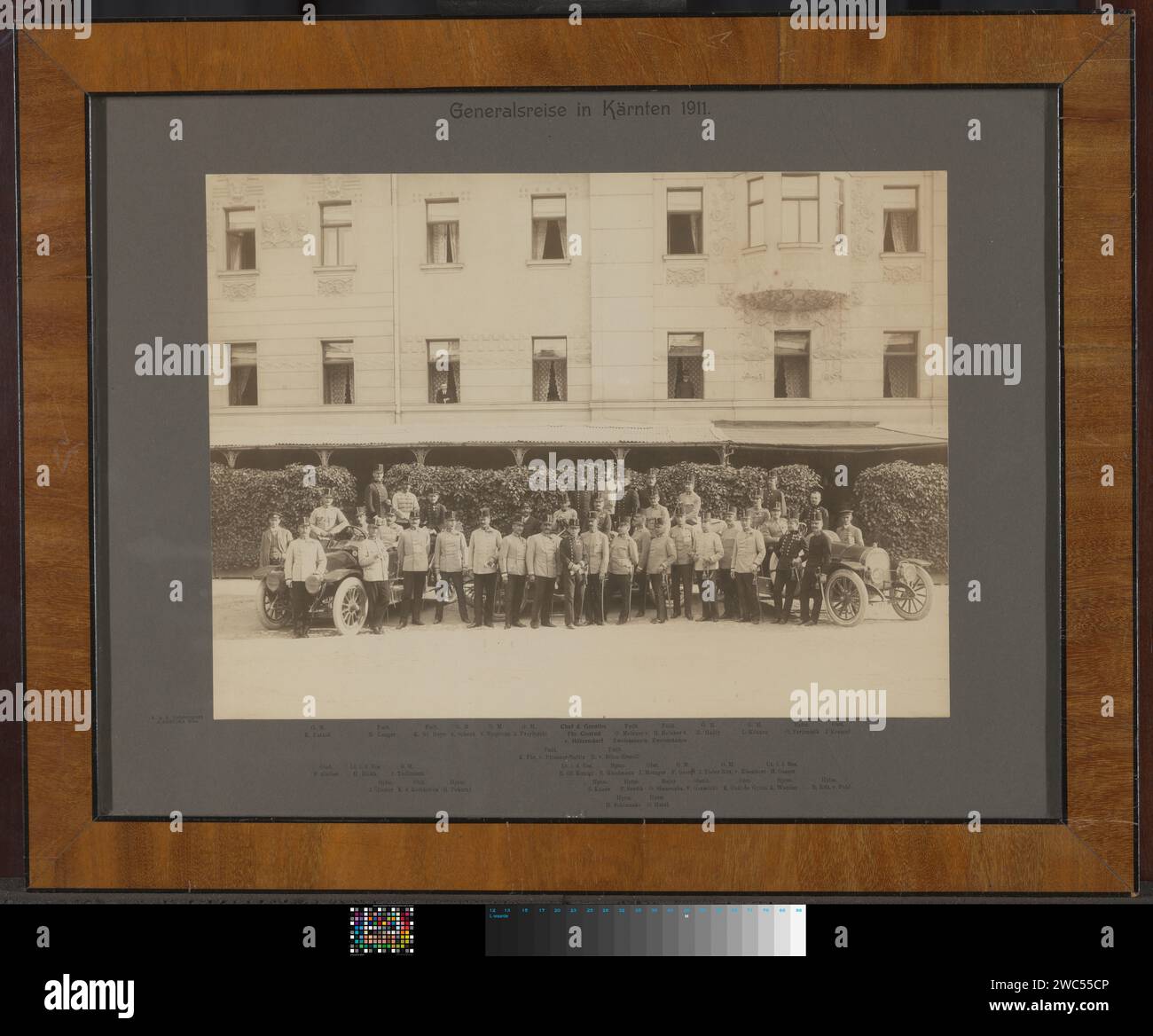 Group portrait of Austrian-Hungarian generals, 1911 photograph. frame ...