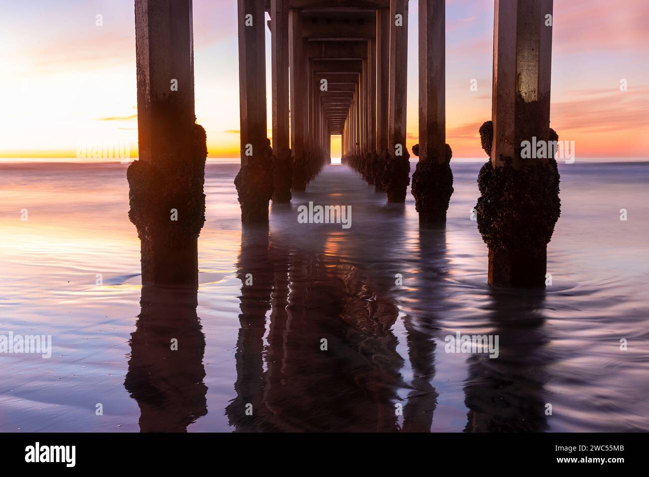 Scripps Pier Dramatic Sunset Sky Colors UCSD Salk Institute of ...