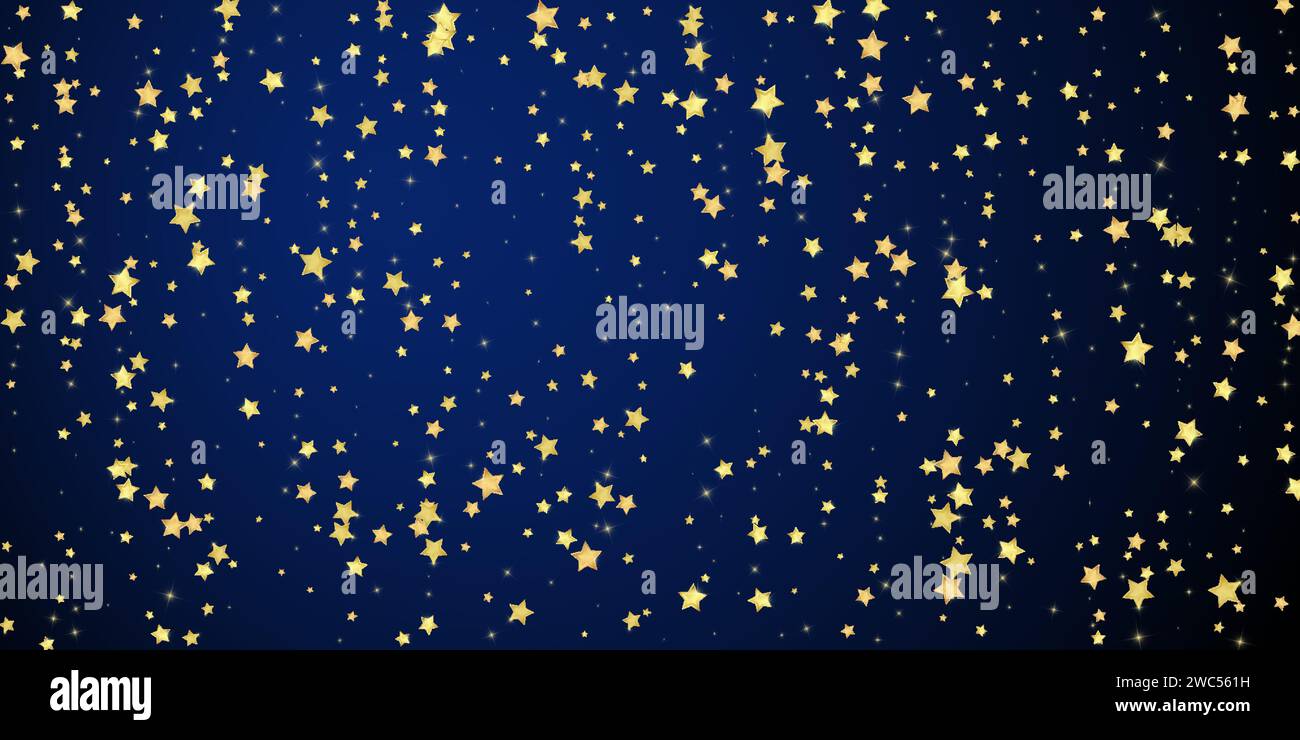 Magic stars vector overlay. Gold stars scattered around randomly ...