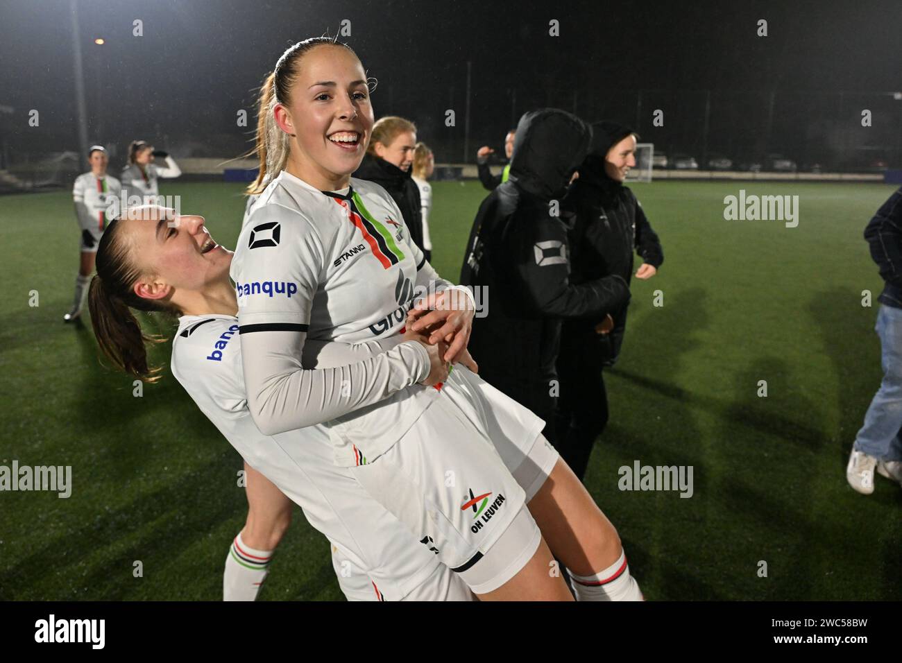 Oud Heverlee, Belgium. 13th Jan, 2024. players of OHL with Zenia ...