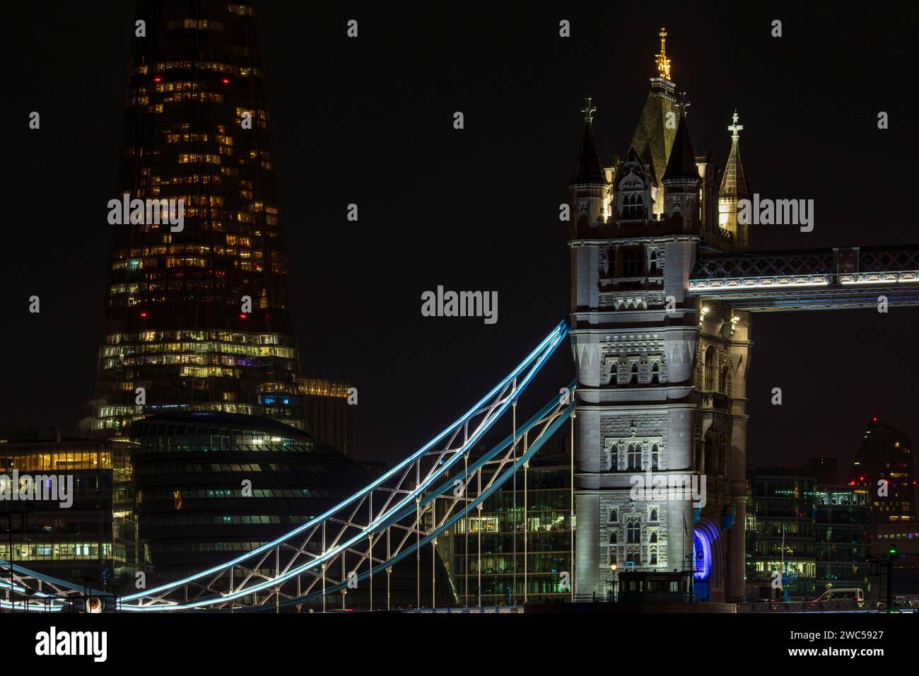 The Shard & Tower Bridge (detail), London, England Stock Photo - Alamy