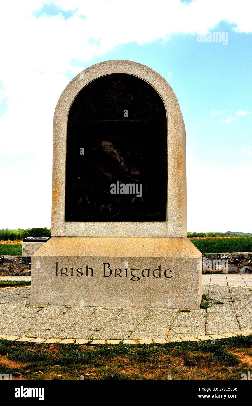 Irish brigade memorial at Gettysburg battlefield Pennsylvania Stock ...