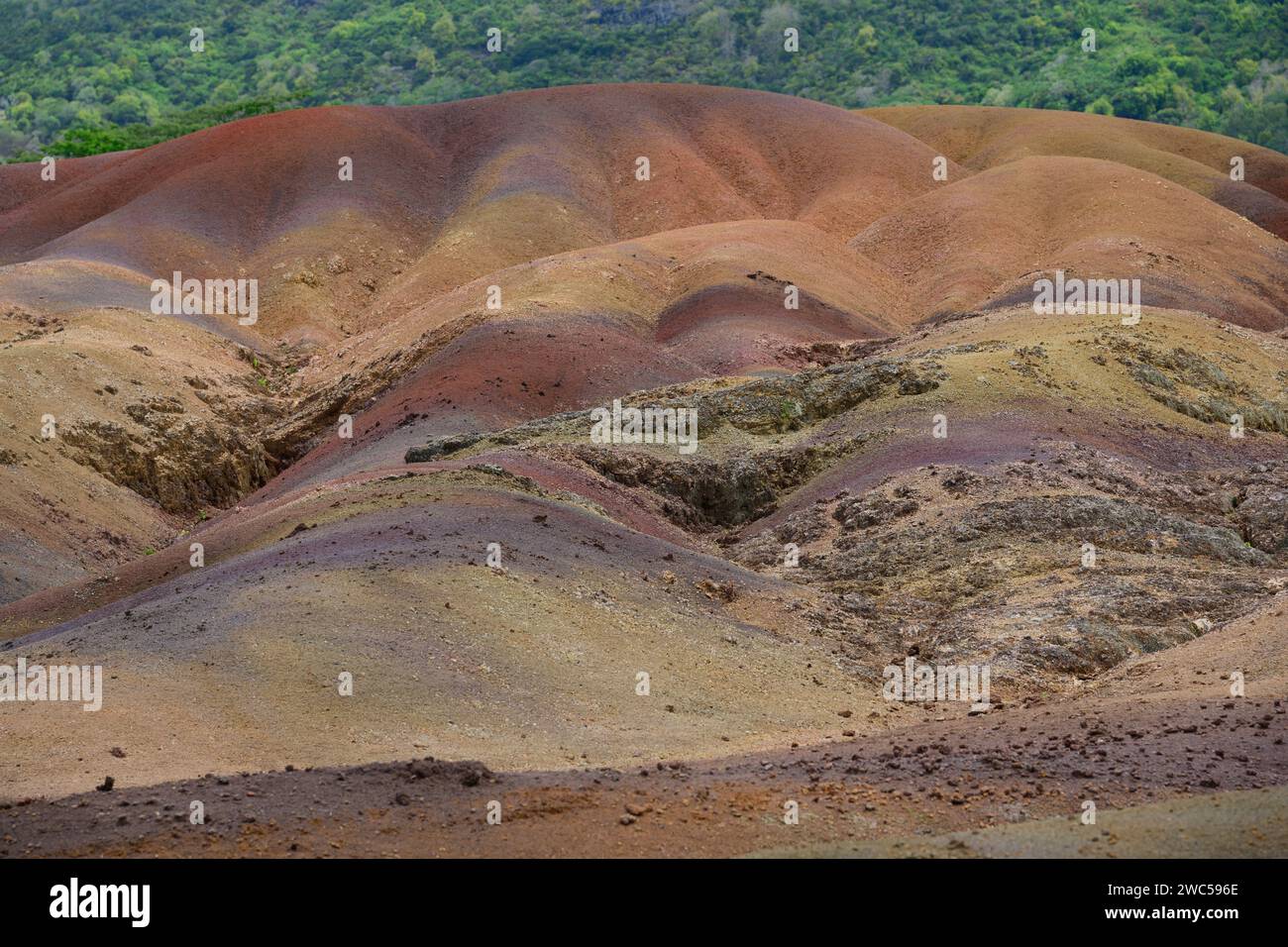 Seven Coloured Earths or Terres des Sept Couleurs Geopark in Chamarel ...