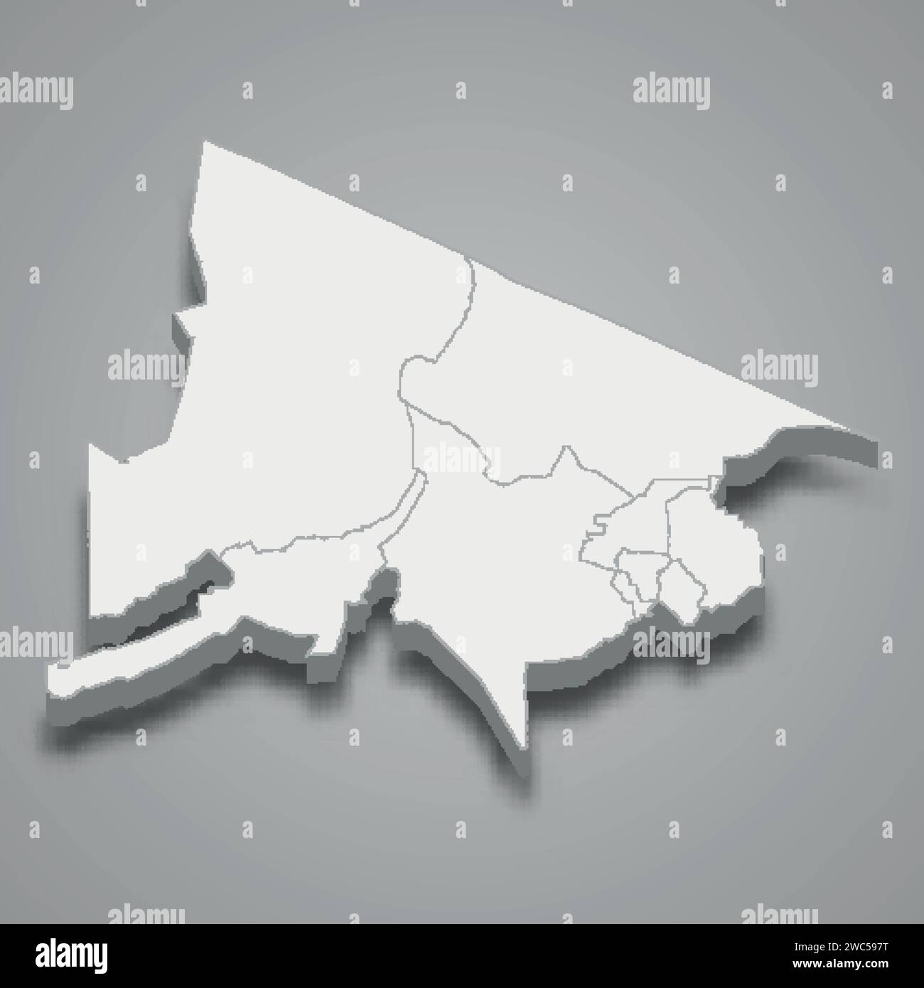 Map of arusha region tanzania Black and White Stock Photos & Images - Alamy