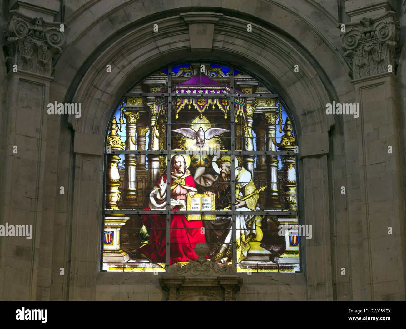 Radiant Faith: Stained Glass of Ghent Cathedral Stock Photo - Alamy