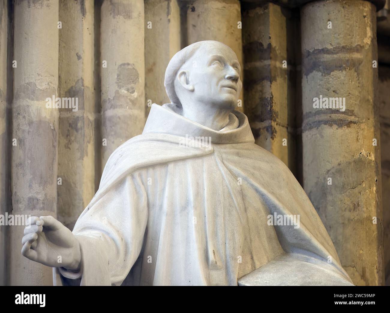 Reverence in Stone: The Monk of Ghent Cathedral Stock Photo - Alamy
