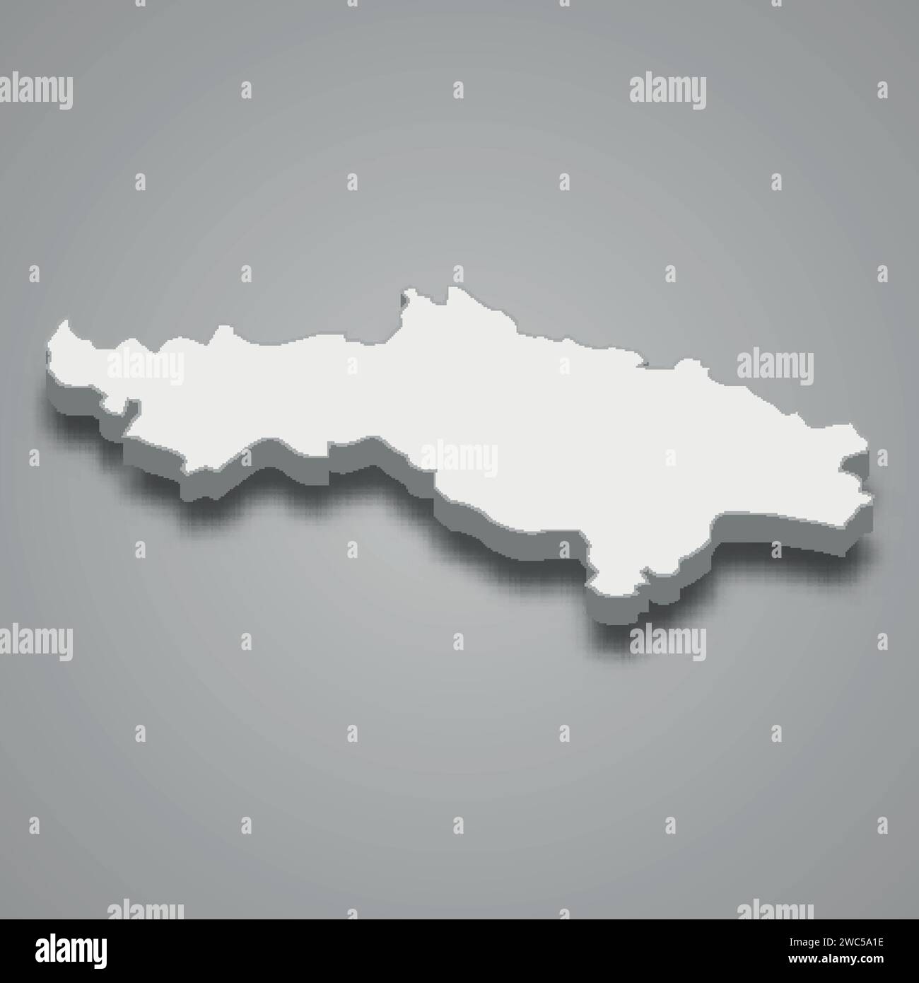 3d isometric map of Pozega-Slavonia is a county of Croatia, vector ...