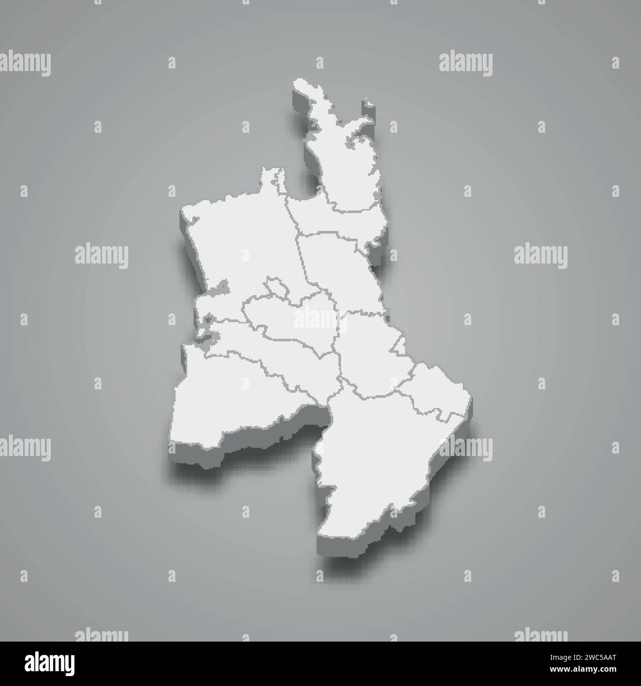 Waikato vector outline map hi-res stock photography and images - Alamy