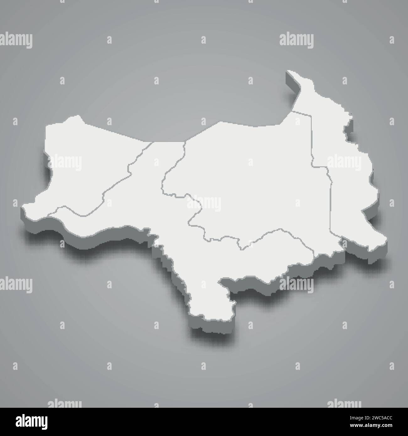 Outline map of tambacounda vector vectors hi-res stock photography and ...