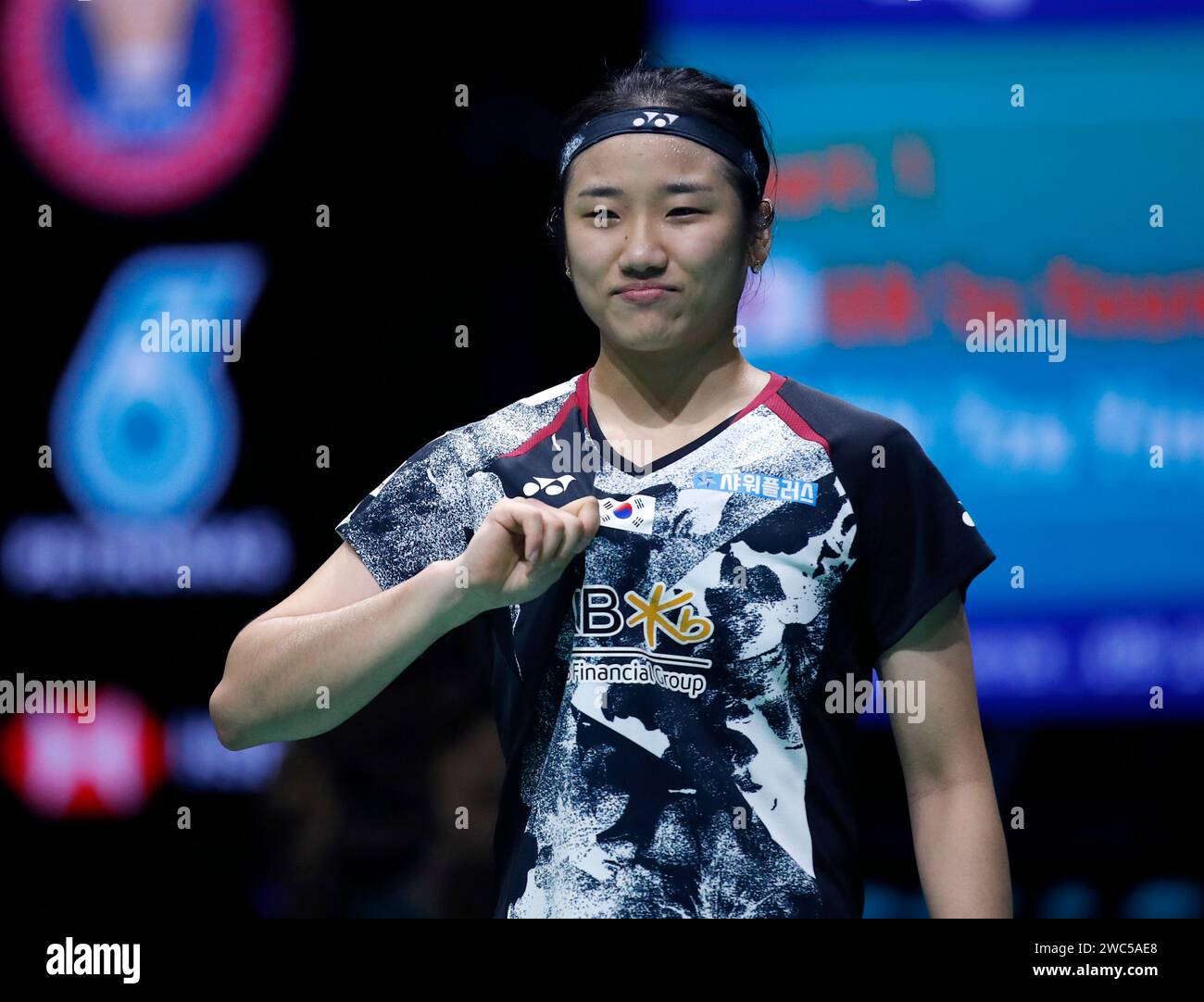 Kuala Lumpur, Malaysia. 14th Jan, 2024. An Se Young of Korea celebrates ...