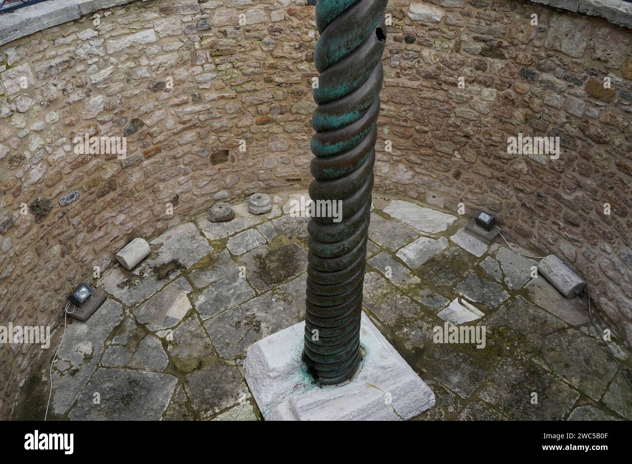 The Serpent greek column at the Hippodrome of Constantinople in ...