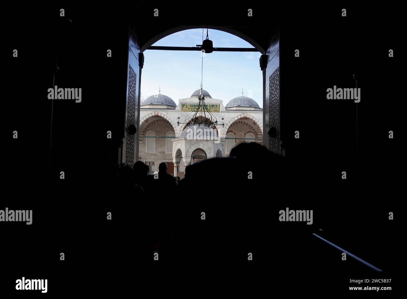 The Sultanahmet Blue Mosque in Istanbul, Turkey - the gate Stock Photo ...