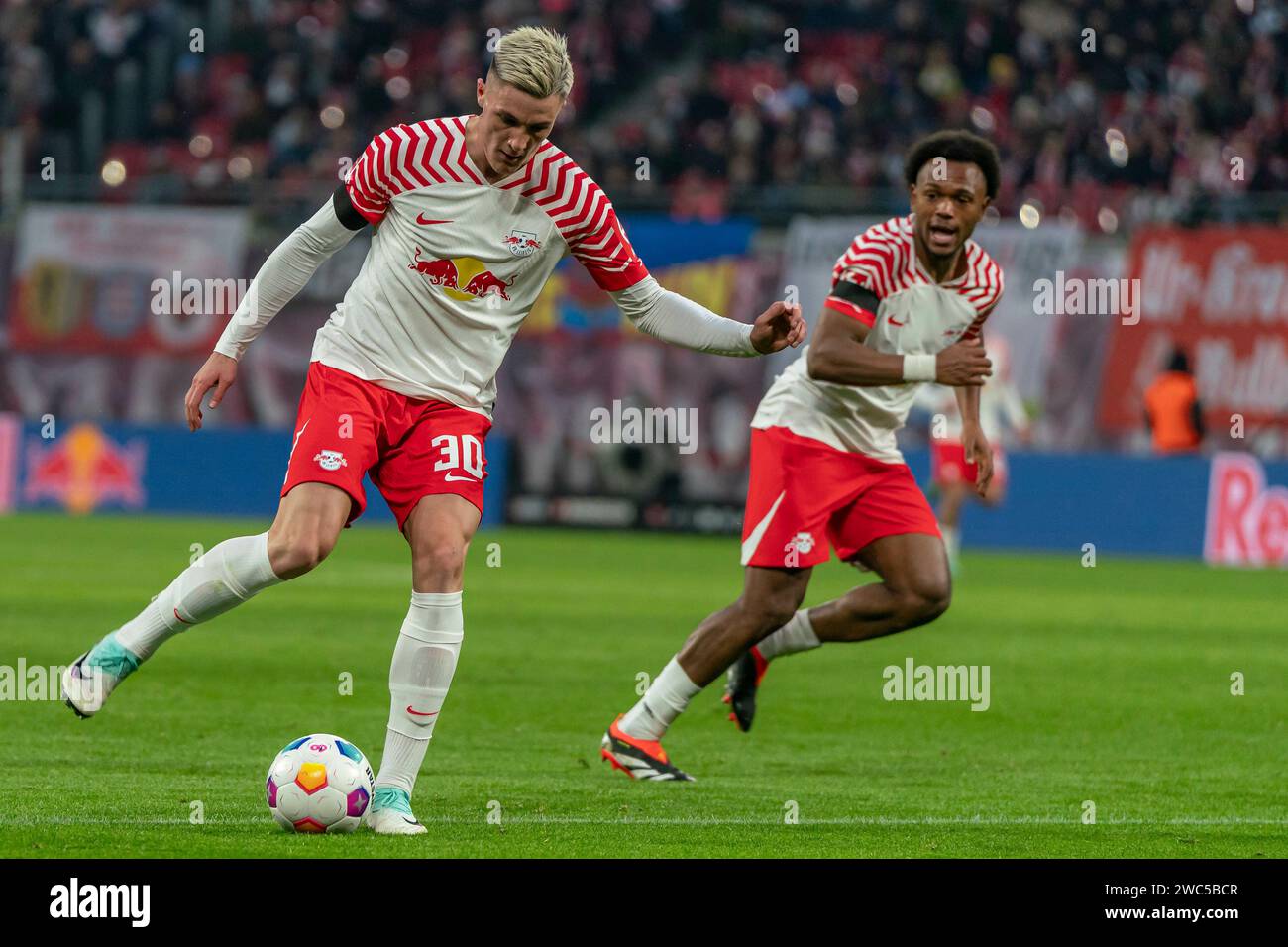 Leipzig, Deutschland 13. Januar 2024: 1.BL - 2023/2024 - RB Leipzig vs ...