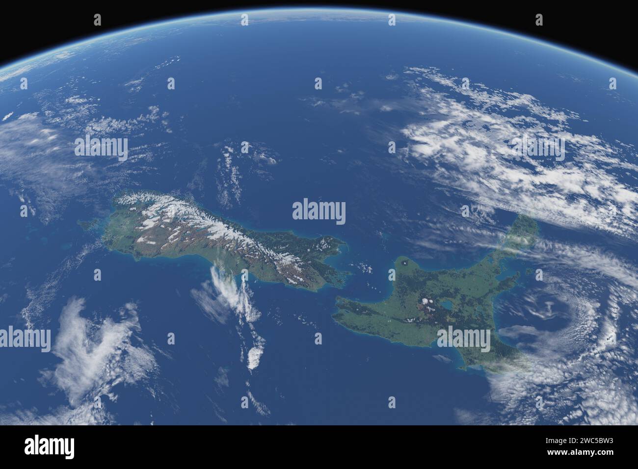 New Zealand as seen from space Stock Photo - Alamy