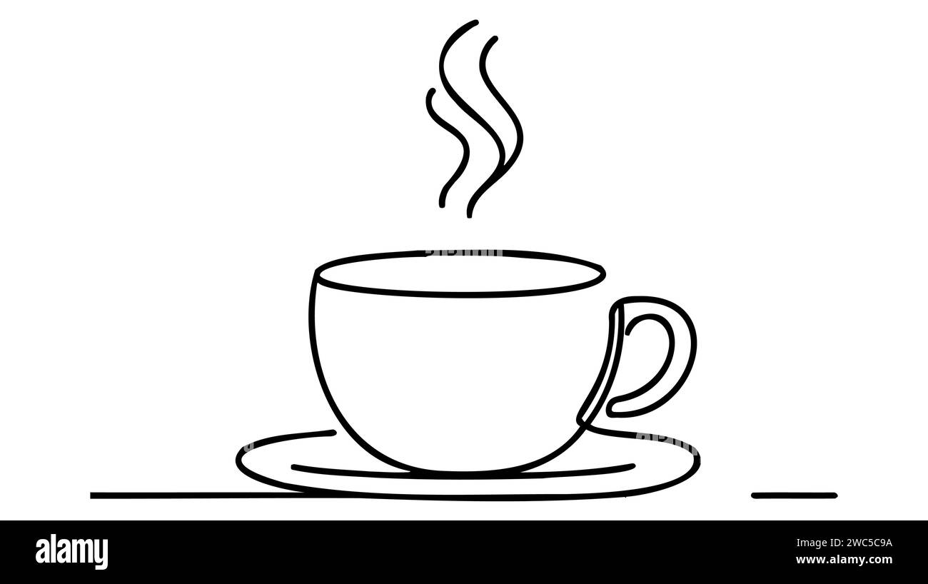 Coffee steam drawing Black and White Stock Photos & Images - Alamy