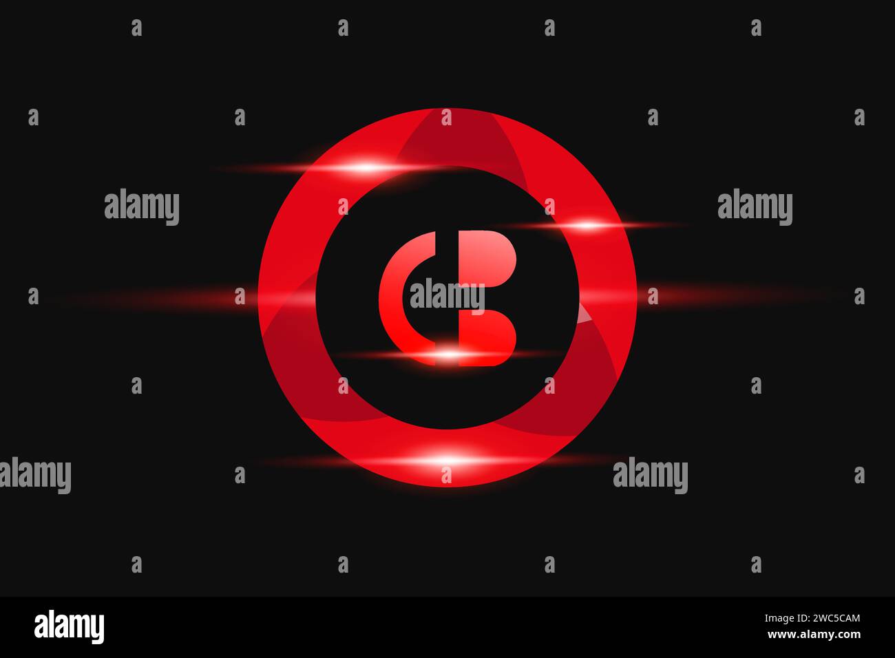 CB Red logo Design. Vector logo design for business Stock Vector Image ...