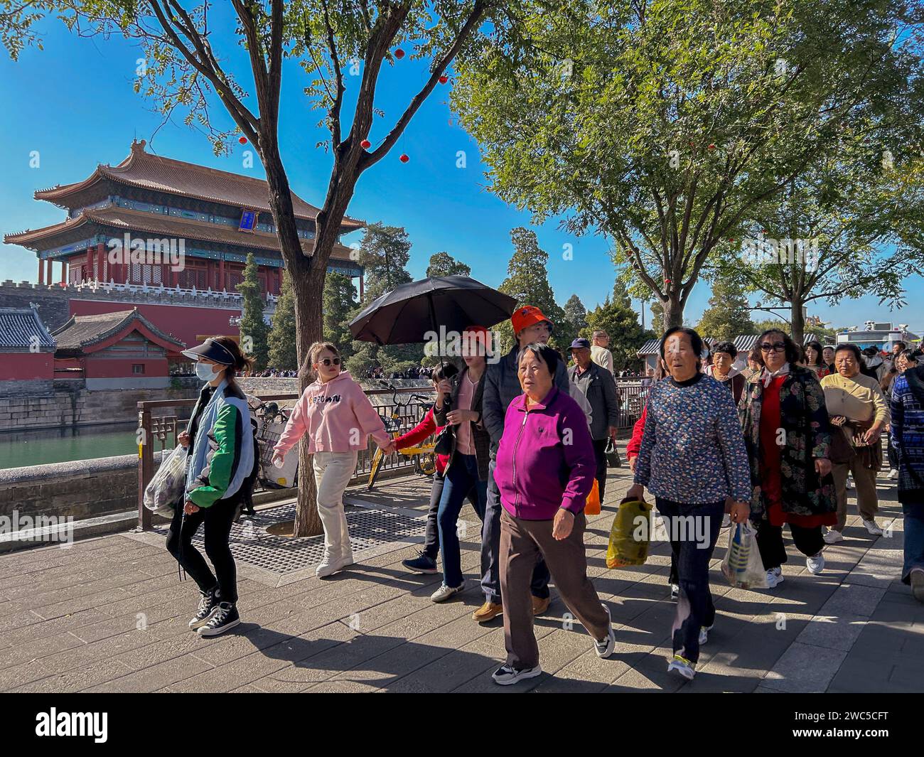 Beijing, China, Medium Crowd , Chinese People Visiting Forbidden City ...