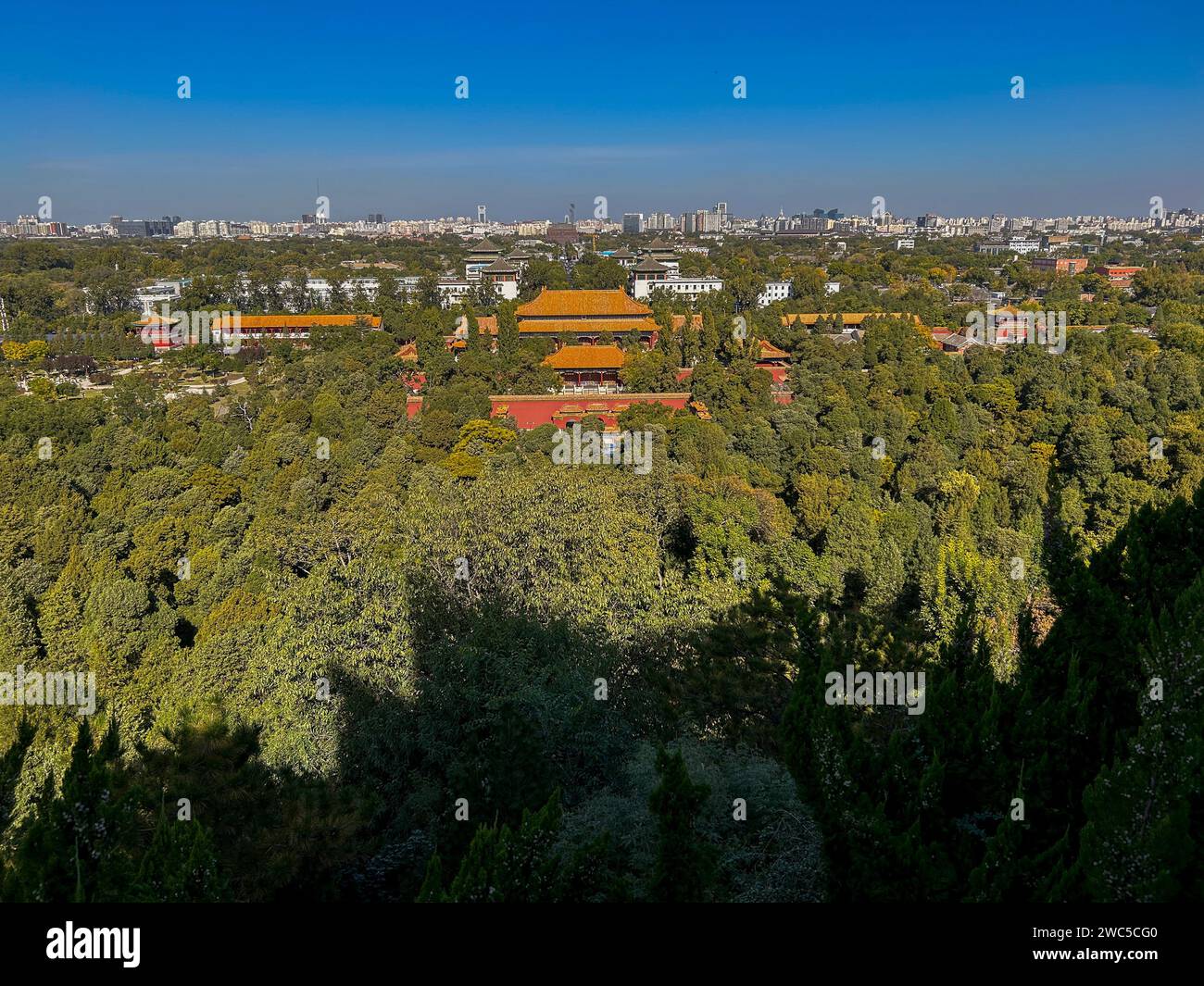 Beijing, China, Wide Angle, Scenic Overview, Landscape, Urban Park ...