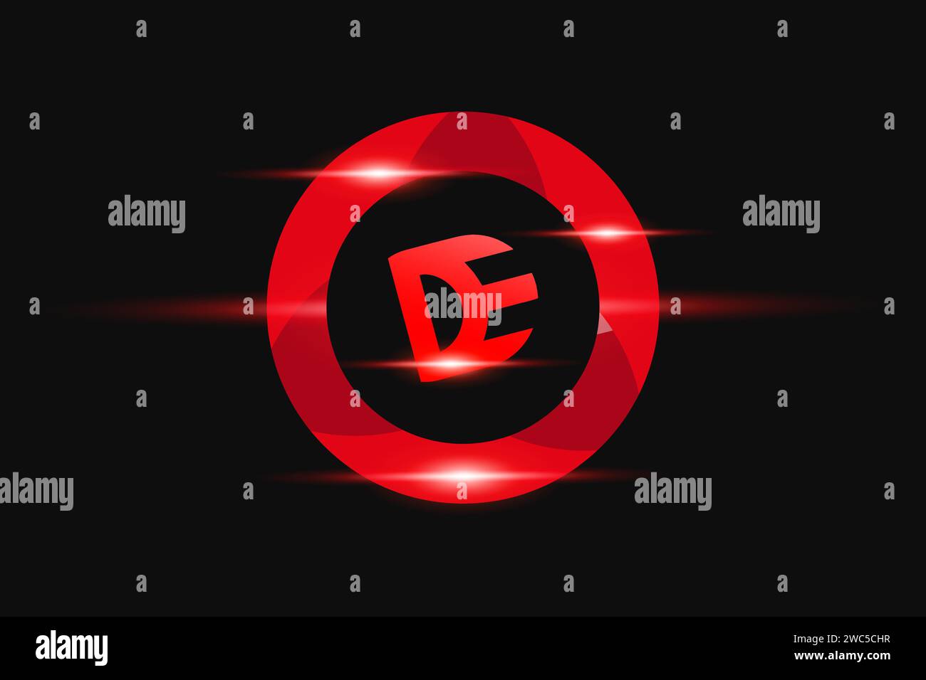 DE Red logo Design. Vector logo design for business Stock Vector Image & Art - Alamy