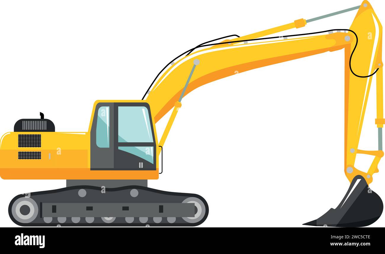 Excavator design in modern Stock Vector Images - Alamy